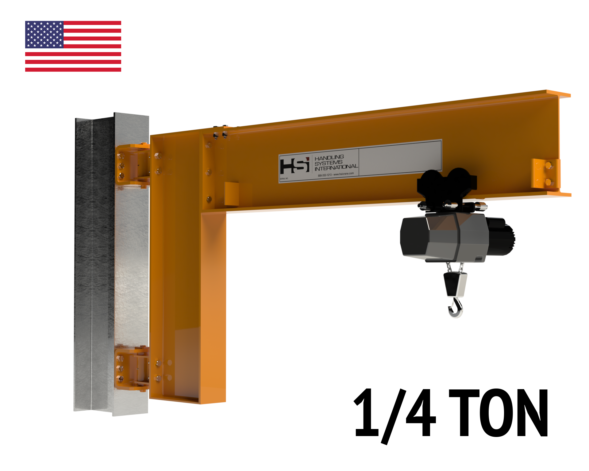 Cantilever Style Wall-Mounted Jib Cranes - Fort Dearborn Supply