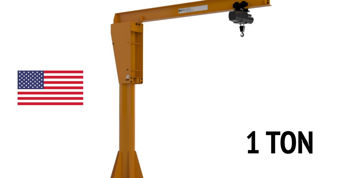 Jib Crane 1 Ton (2,000 lbs) Heavy Duty Foundationless — Fort Dearborn ...