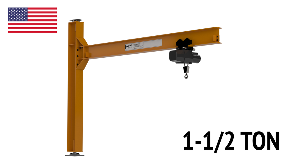 Mast Type Jib Cranes Floor-Mounted - Fort Dearborn Supply