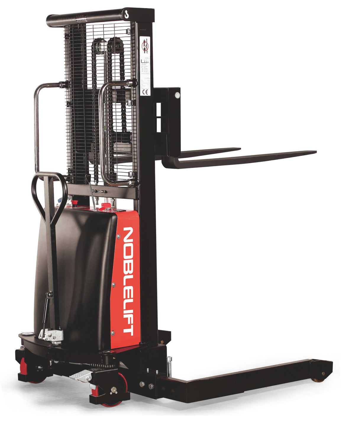 Semi Electric Straddle Leg Stacker-Max Lift Height: 138"-Cap: 2200 Lbs ...